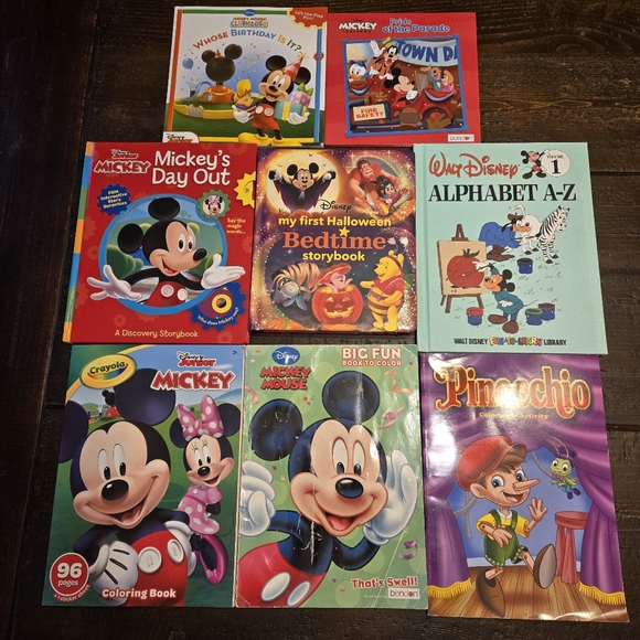 Disney | Toys | Disney Mickey Mouse Kids Storybook Coloring Book Bundle ...